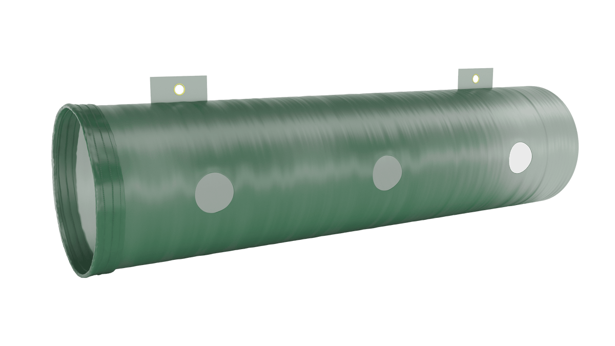 Green Layflat Diffuser Duct Hose (Belt x Wire Ends) — Midwest Hose ...